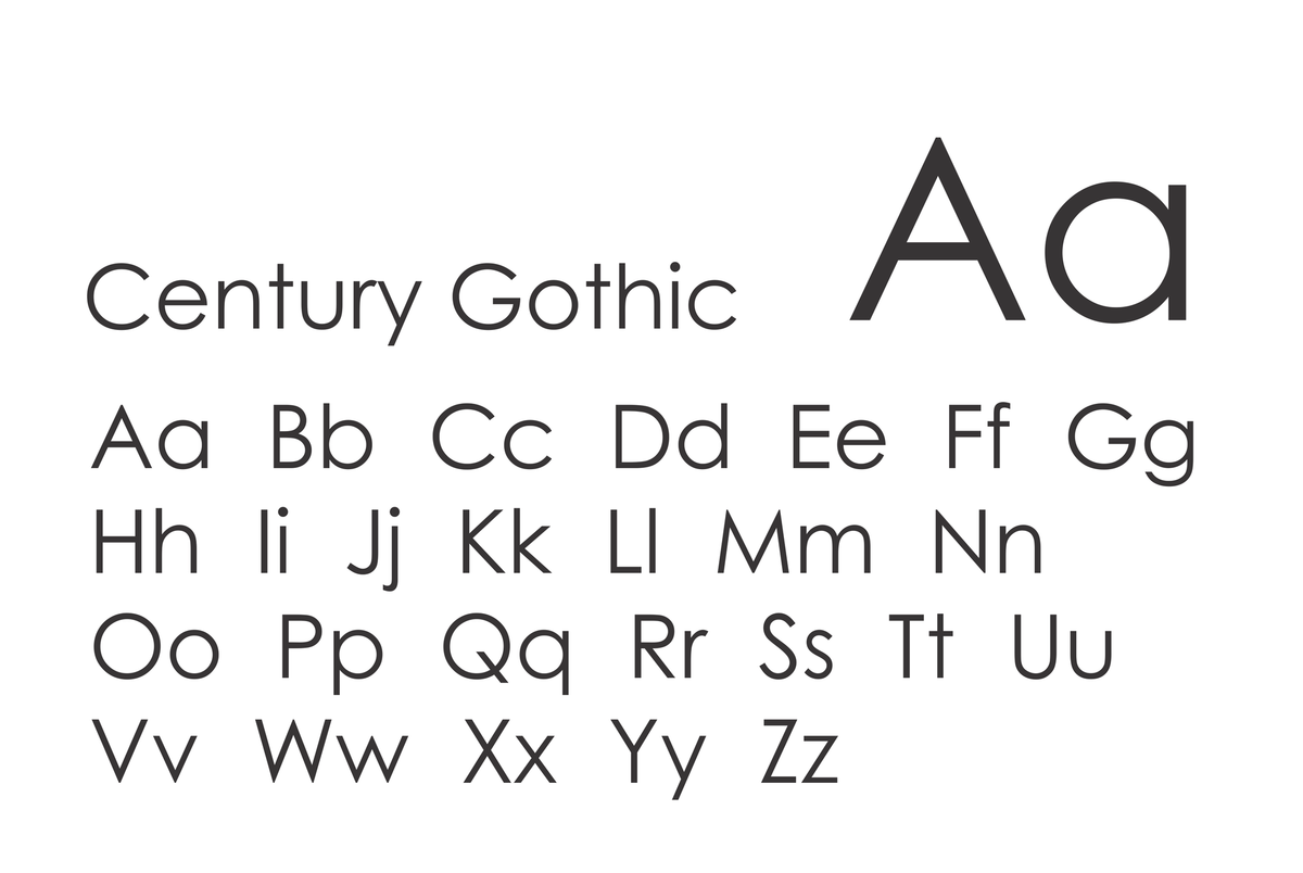 century font example