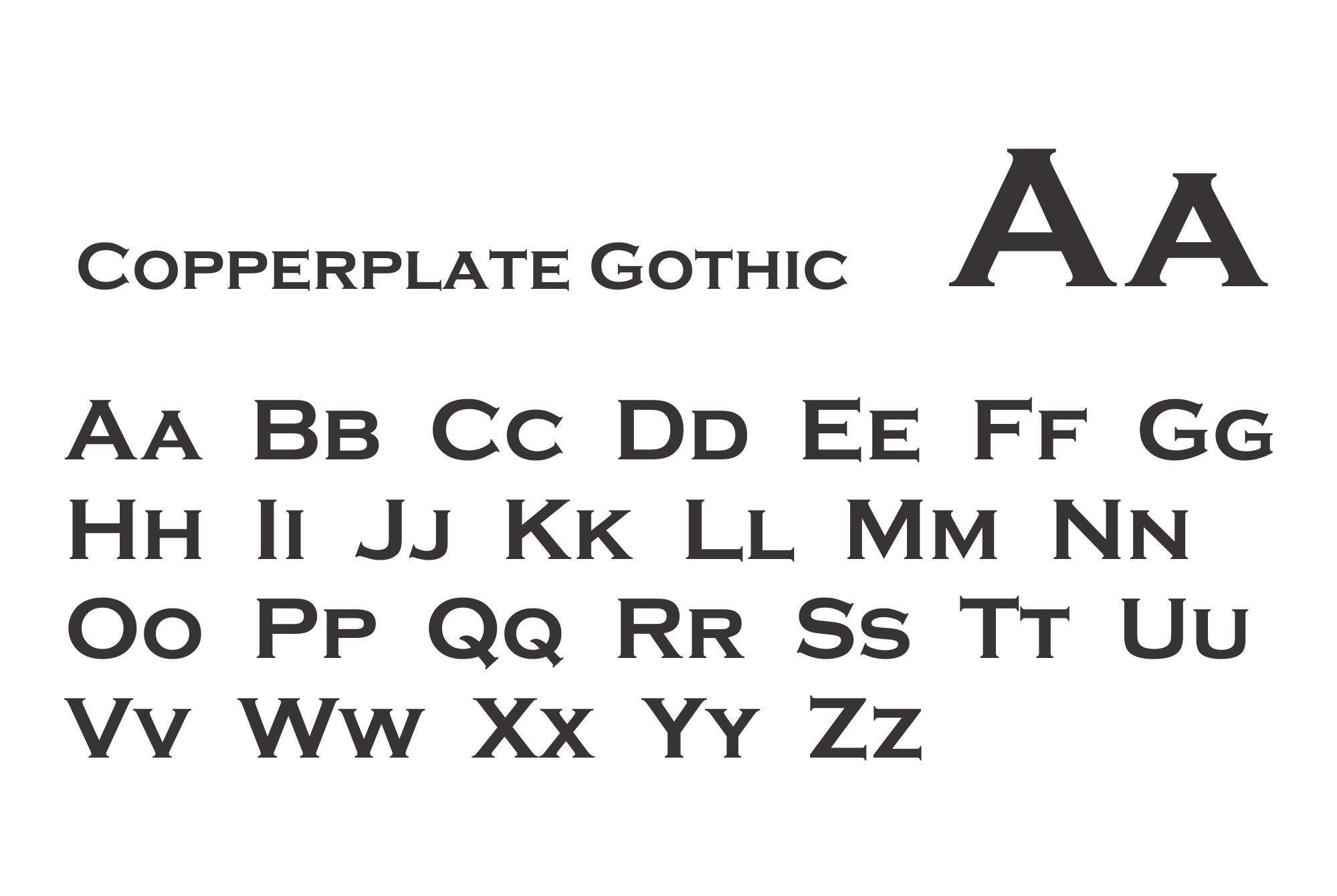 copperplate bold font