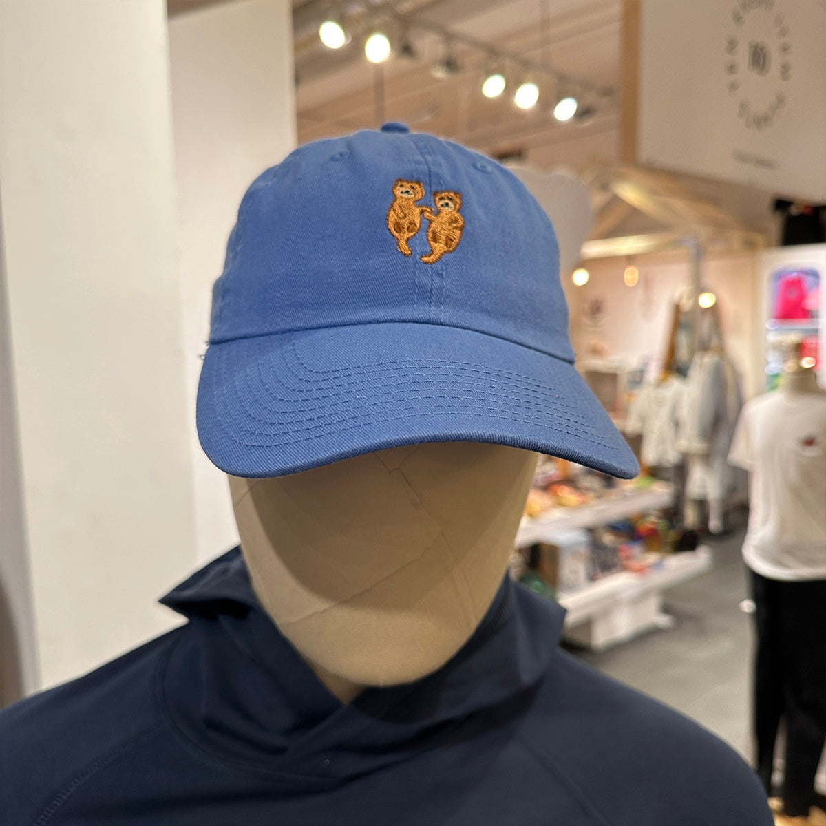 MAKE Original - Otters - Adult Chino Cap Aqua Blue – MAKE Vancouver